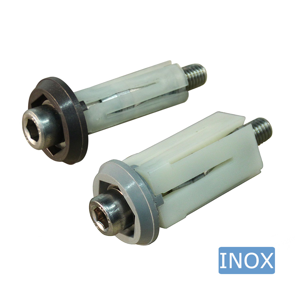 Expanding adaptors for bolt fix castors – stainless steel - verpas